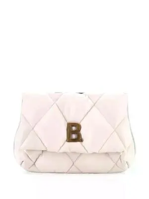 Balenciaga Touch Quilted Puffy Leather Medium Clutch Bag