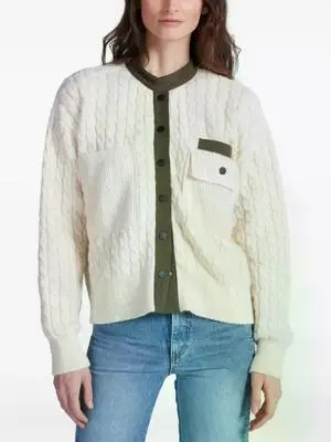 ASKK NY Cable-knit Panelled Cardigan
