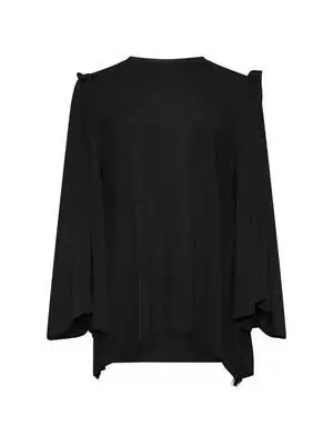 Comme Des Garçons Draped-detail Crew Neck Sweater - Black