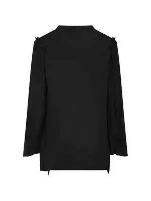 Comme Des Garçons Draped-detail Crew Neck Sweater