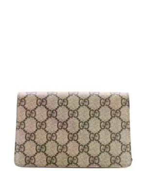 Gucci Dionysus Bag Gg Coated Canvas Super Mini Crossbody Bag - Brown