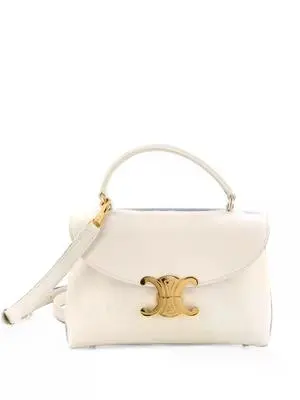 Celine Nino Top Handle Bag Leather Teen Satchel - Neutrals