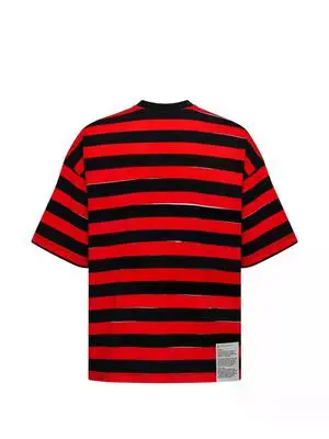 BLACKJACK Menace Stripe-print T-shirt