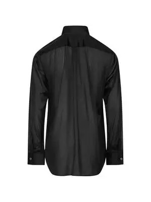 Comme Des Garçons Ruffled Sheer Shirt