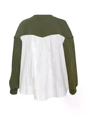 3.1 Phillip Lim Striped-panel Crewneck Sweatshirt - Green