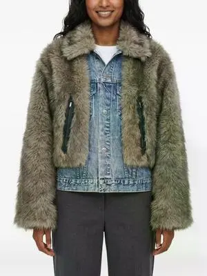 Andersson Bell Faux-fur Denim Jacket