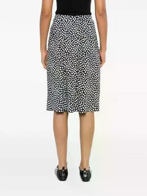 AGNES B. Floral-print Pleated Skirt