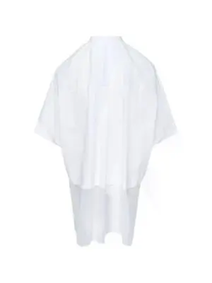 ENFOLD Sheer-panel Band-collar Shirt