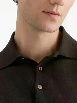 Agnona Long-sleeve Polo Shirt - Brown