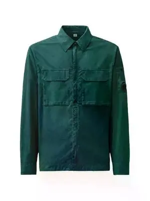 C.P. COMPANY Organic Gabardine Lens Flap Zip Overshirt