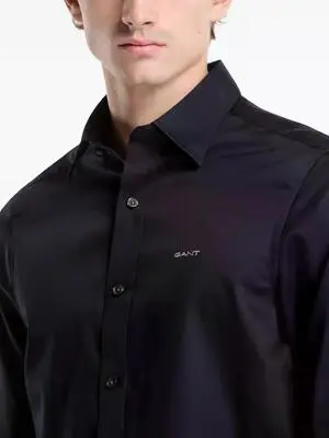 Gant Logo-embroidered Long-sleeve Shirt