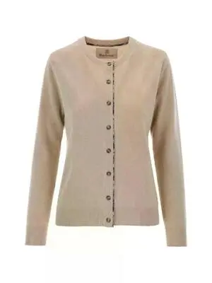 Barbour Tartan-trim Elbow-patch Cardigan - Neutrals