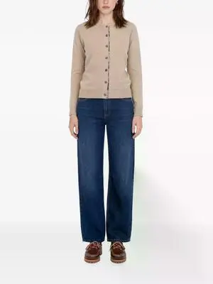 Barbour Tartan-trim Elbow-patch Cardigan - Neutrals