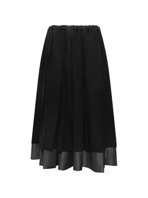 Comme Des Garçons Pleated Drawstring Midi Skirt