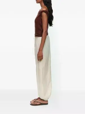 Bimba Y Lola Linen Knot-neckline Top