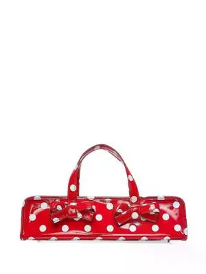 Comme Des Garçons Polka-dot Bow-detail Tote Bag - Red