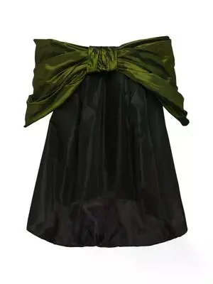 Simone Rocha Gathered Bow Top - Black