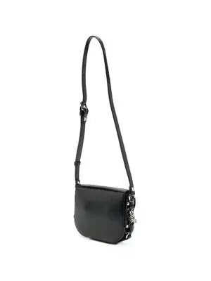 VIVIENNE WESTWOOD Orb-plaque Crinkled-finish Shoulder Bag