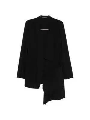 Yohji Yamamoto Asymmetric-hem Blazer - Black