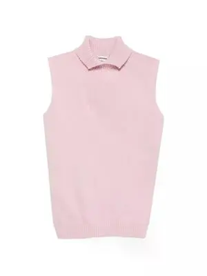 JIL SANDER High-neck Split-collar Gilet - Pink