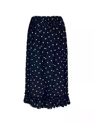 Comme Des Garçons Polka-dot Ruffled Trousers