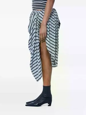 Vaquera Striped Asymmetrical Skirt