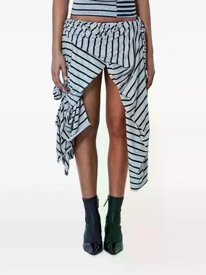 Vaquera Striped Asymmetrical Skirt