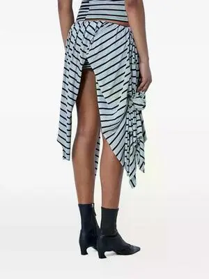 Vaquera Striped Asymmetrical Skirt