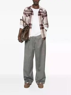 KUJTEN Lumber Check-pattern Button-down Shirt