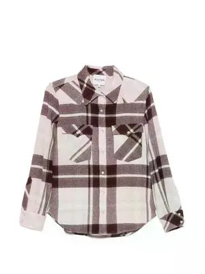 KUJTEN Lumber Check-pattern Button-down Shirt