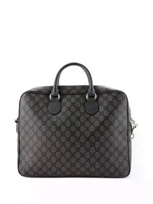 Gucci Ophidia Zip Around Pocket Briefcase Gg Coated Canvas Medium Business Bag