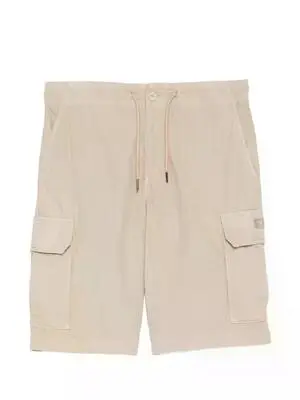 Emporio Armani Logo-patch Shorts - Neutrals