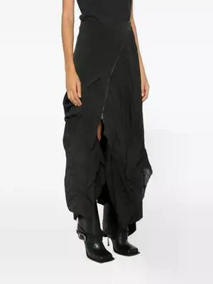LEON EMANUEL BLANCK Distortion Asymmetric-zip Skirt