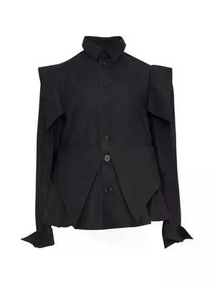 Noir Kei Ninomiya Structured Layered Blouse - Black