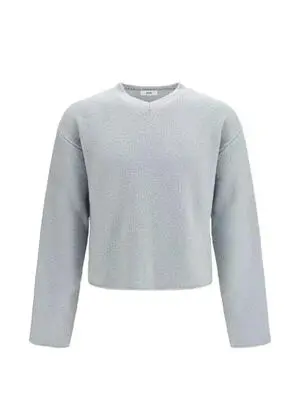RIER Ribbed-knit V-neck Sweater - Grey