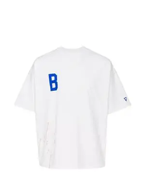 BLACKJACK Logo-print Paint-splatter T-shirt - White