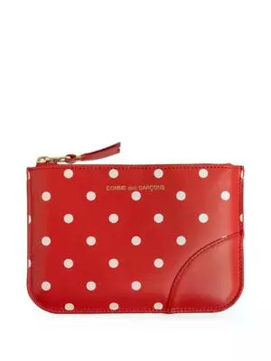 Comme Des Garçons Small Polka-dot-print Wallet - Red