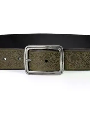 Etro Reversible Leather Belt With Engraved Motif