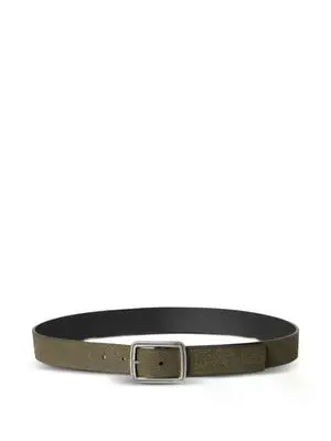 Etro Reversible Leather Belt With Engraved Motif - Green