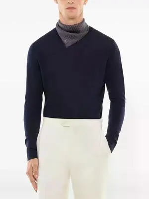 FURSAC Crew-neck Long-sleeve Sweater - Blue