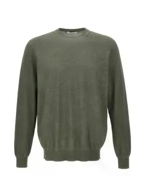 KANGRA Crew-neck Long-sleeve Sweater - Green
