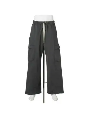 ESSENTIALS Drawstring-waist Track Pants - Grey
