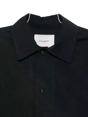 PAOLO PECORA Contrast-stitch Shirt - Blue
