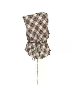 LEE MATHEWS Rowan Bias Check-pattern Sleeveless Reversible Top
