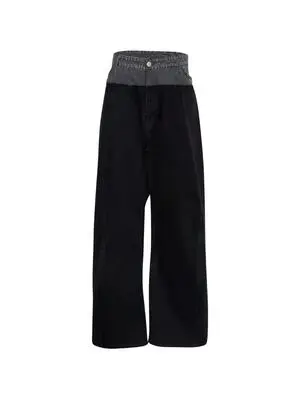 LITKOVSKA Denim Panelled Wide-leg Jeans