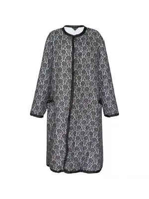 Comme Des Garçons Lace-overlay Longline Coat