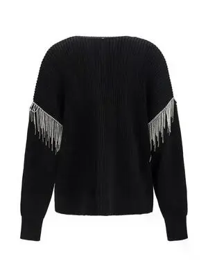 Sportmax Oversized Embellished Ribbed-knit Cardigan