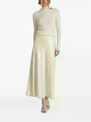 Alberta Ferretti Button-detail High-neck Sweater