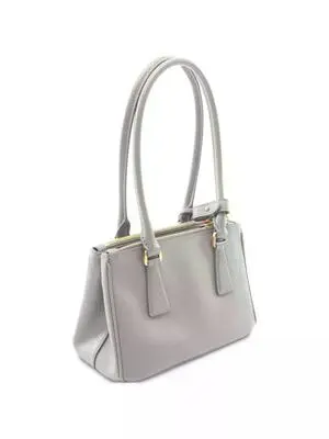 Prada Galleria Saffiano Lux Mini Bag - Grey