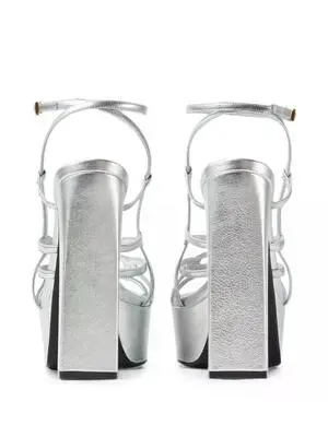 Versace Valentina Metallic Platform Sandals 140 Mm